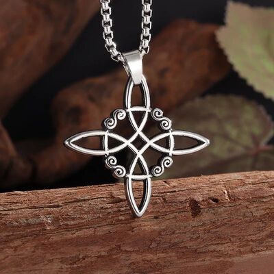 Trendy Witchcraft Witch Knot Necklace Celtic Irish Protectio