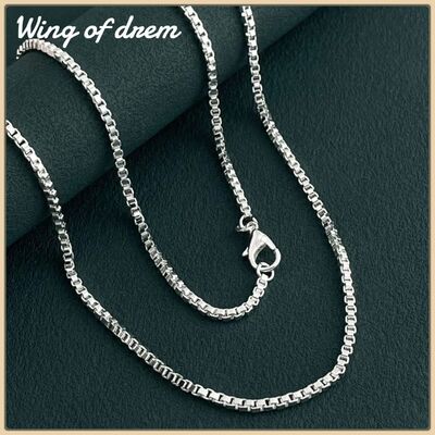 Delicate 2mm Box Necklace for Women Fashion Wedding Engageme