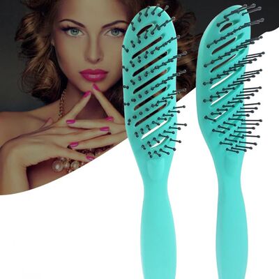 Arc Hairdressing Curving Hair Comb Hollow Massage Ribs Hairb