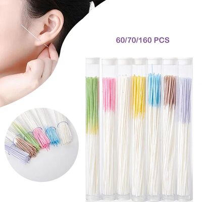 60/70/160pcs Pierced Ear Cleaning Herb Solution Paper Floss