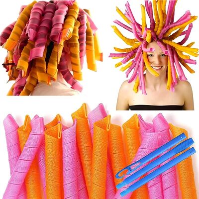 18pcs/set Spiral Hair Curlers Heatless Non-Damaging Wave For