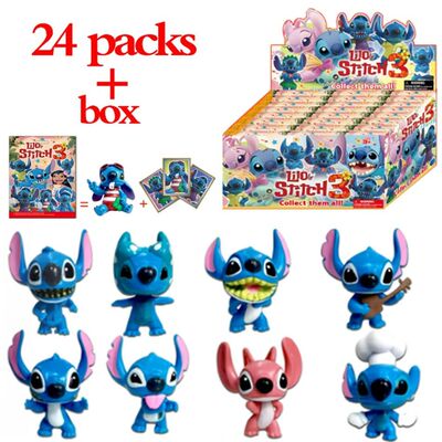 2-24pcs Anime stitch Blind Box Figure Action Figurine Doll K
