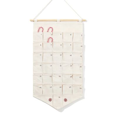 Advent Calendar with 31 Numbered Pockets,Fill-Your-Own DIY C