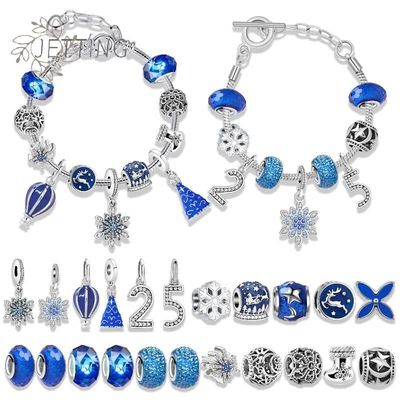 Christmas Advent Calendar With 24 Grids Blue Countdown Box D