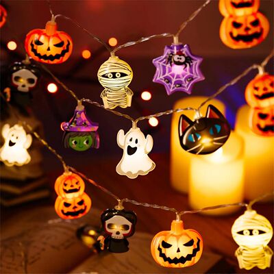 1PC 10/20 LED Halloween Battery Box String Lights,Without Ba