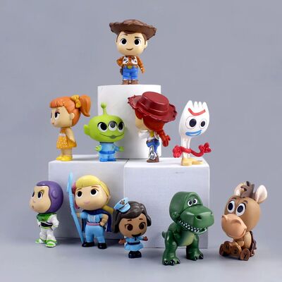 10Pcs Anime Toy Story Action Figure Buzz Lightyear Woody Jes