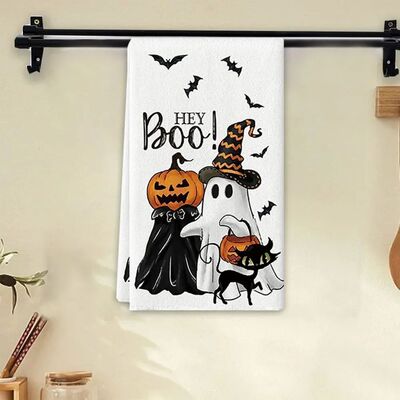 Boo Halloween Kitchen Towels Dish Tea Towels Kitchen Decor H