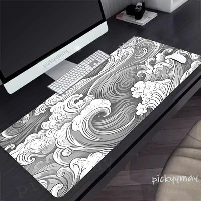 Black And White Mouse Pad Mousepads Great Wave Large Gaming