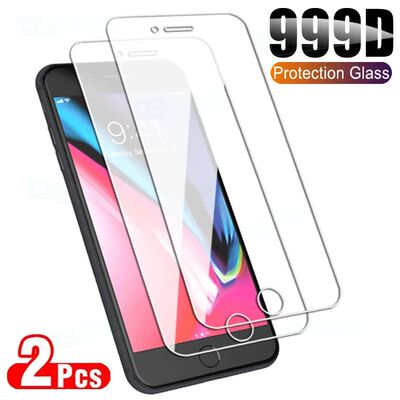 2Pcs 999D Protection Glass For Apple iPhone 7 8 6 6S Plus Tempered Screen Protector iPhone 5 5S 5C S