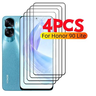 1/2/3/4pcs For Huawei Honor 90 Lite Glass Honor 90 Lite Tempered Glass Full Cover Glue 9H HD For Scr