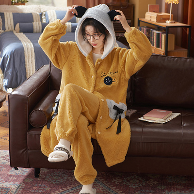 顿尼科女法兰绒家居服套装