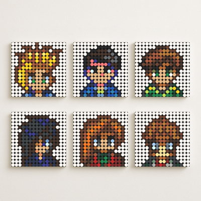 星露谷物语NPC周边摆件像素积木画装饰画384山姆谢恩艾利欧特礼物