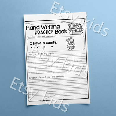 hand writing practice