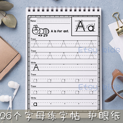 Alphabet A-Z Letter26个英语字母练习练字帖 letter practice