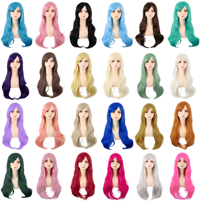 潼漫高温丝70CM微卷长发cos假发