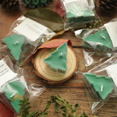 4H Christmas Aromatherapy Tea Light Tree Table Decor Candle