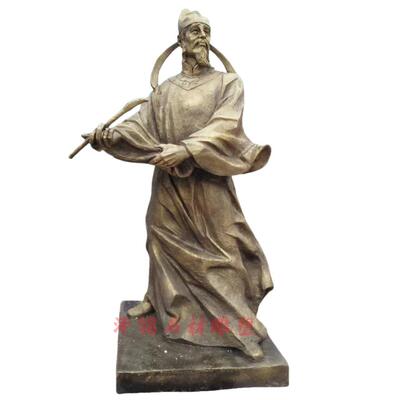 现货古代唐代诗仙李白诗圣杜甫人物刘禹锡白居易玻璃钢雕塑摆件