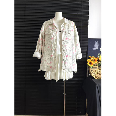 山茶花牛仔外套女小众高级感