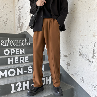 秋季潮流直筒男士垂坠感百搭裤子