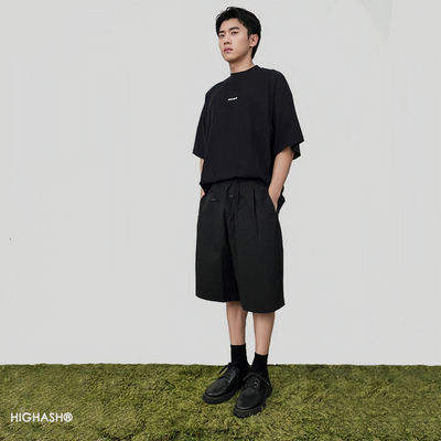 圆领24ss高级灰破坏破洞短袖T恤