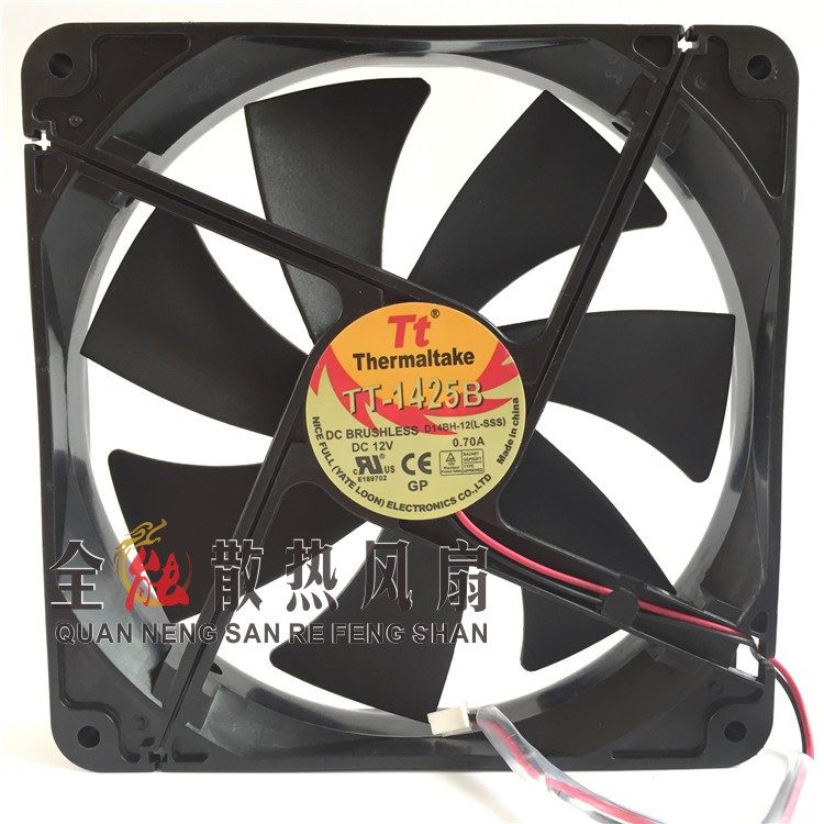 Tt TT-1425B 14cm/厘米 12V 0.70A D14BM-12 14025双滚珠风扇_虎窝淘