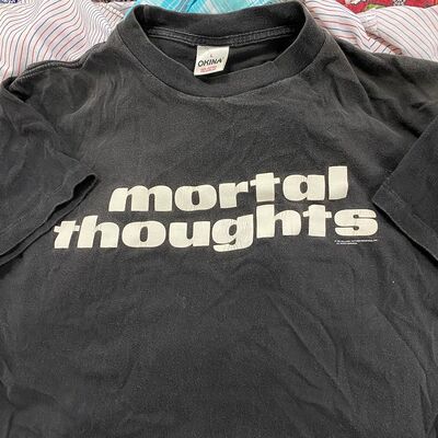 Mortal Thoughts简约艺术文字oversize重磅新款T-shirt短袖t恤
