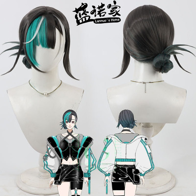 【蓝诺家】hololive DEVIS虚拟VTuber主播 轮堂千速cos假发盘发款