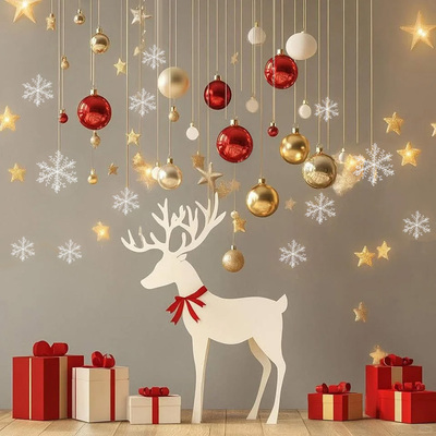 圣诞节christmas球挂件商场店铺珠宝场景布置装饰品氛围感仪式感