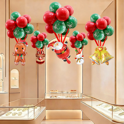 圣诞节珠宝店铺波波气球挂件装饰