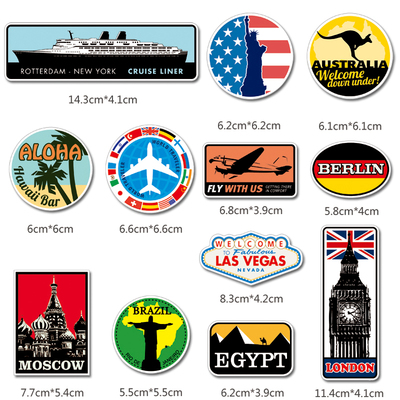 名胜平板ins装饰防水行李箱贴纸