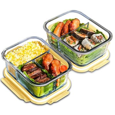 Lunch Box Glass Food Storage Containers with Lids Meal Prep