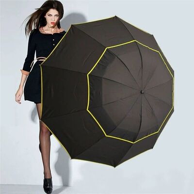 Super Big Top Quality Umbrella Double Strong Rain Woman Wind