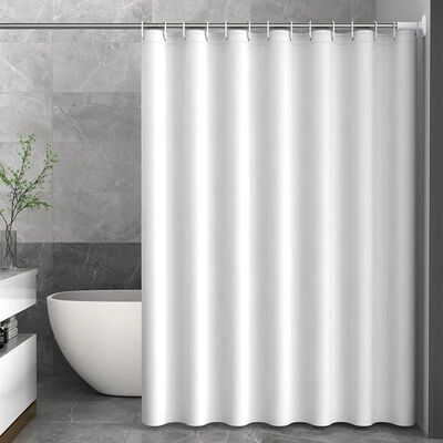 Modern simple pure white shower curtain PEVA material is eas