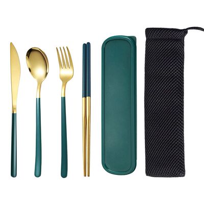 4-piece Cutlery Set Knife Fork Spoon Chopsticks Box Cutlery