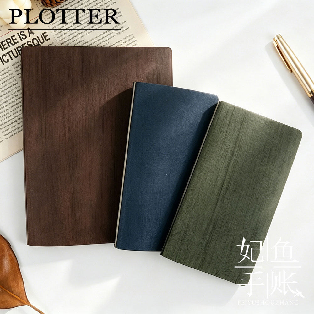 日本PLOTTER活页手帐笔记本HouseHair马毛m5/a7/a6牛皮便携妃鱼