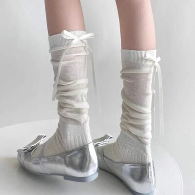 1/2/5 Pairs Lolita Long Socks Women Summer Ultra Thin Breath