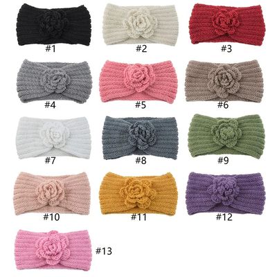 Camellia knitted yarn headband, sports headband, handmade he