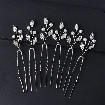 Wedding & Party 6Pcs/set U-Shaped Hair Fork Handmade Vintage