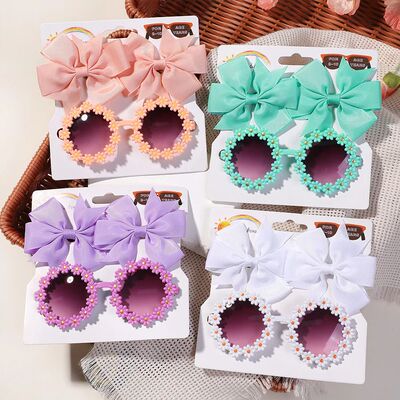 Butterfly Hairclip Set for Kids Lovely Glasses Accessories F