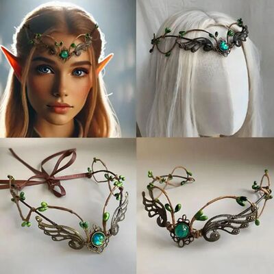 Elven Crown Elf Tiara Vine Headpiece Fairy Witch Diadema Got