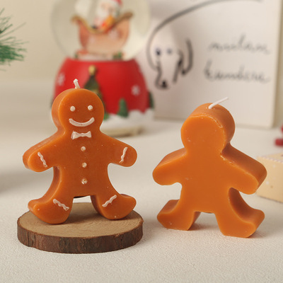 Christmas Gift Gingerbread Man Scented Candle Hand Gift Scen