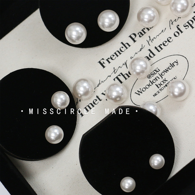 瑟可施家经典澳白珍珠耳钉女法式简约百搭轻奢高级感气质大气爆款