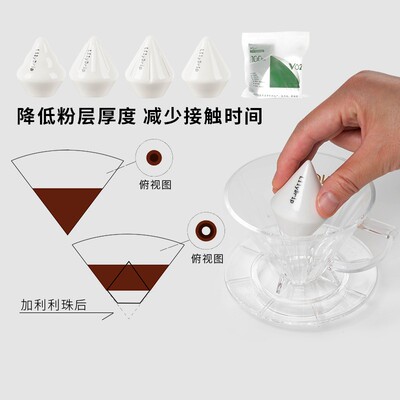 莉莉粒手冲咖啡滤杯降粉层厚度