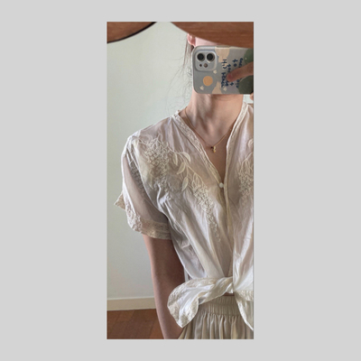 AULDCAT古董蕾丝衬衫连衣裙