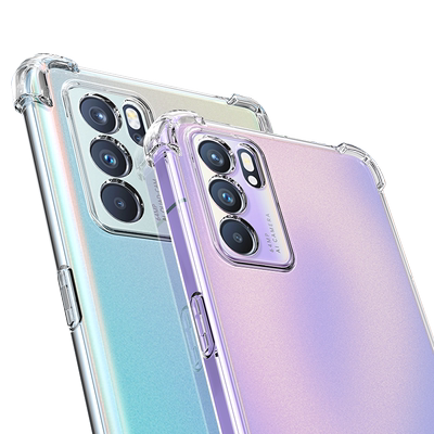 适用Reno6透明气囊防摔保护套