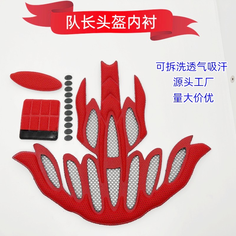 带防虫网骑行头盔内衬代驾外卖安全帽吸汗透气海绵垫可拆卸里垫子