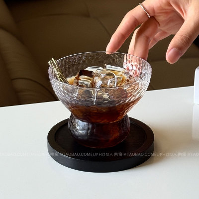 复古日式果汁玻璃杯拿铁杯咖啡杯