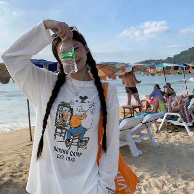 KEYBOARD-26夏上新韩版米奇印花长袖T恤9101#