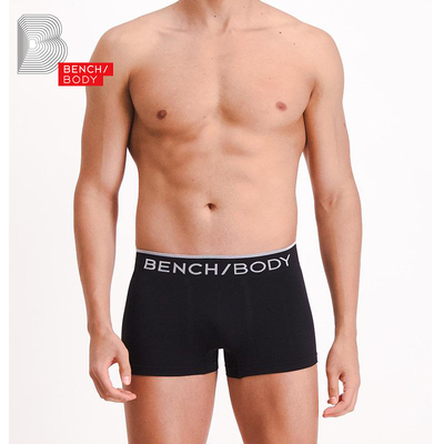 BENCH/BODY奔趣2025新款男士紧身中腰平角裤2条装TUX0204偏小一号