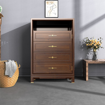 虎牌新中式实木隐形保险柜家用小型100斤以上指纹2025新款106m高防盗隐藏式边角保险箱客厅卧室书房大容量